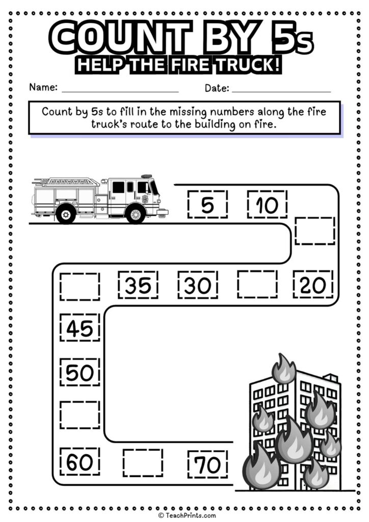 Counting By 5’S Free Printable Worksheets - Worksheet Bliss